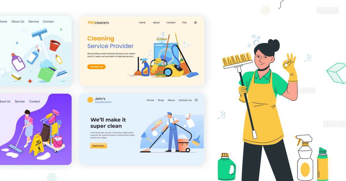 15+ Best WordPress Themes for Cleaning Companies