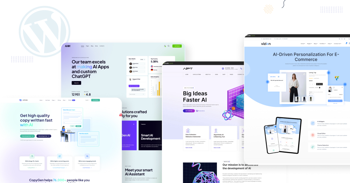 14 Best AI WordPress Themes 2025 with Smart Features