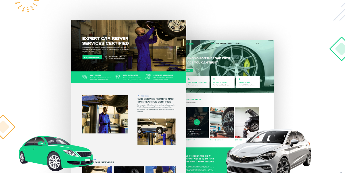 15+ Best Car Repair WordPress Themes for Auto Services